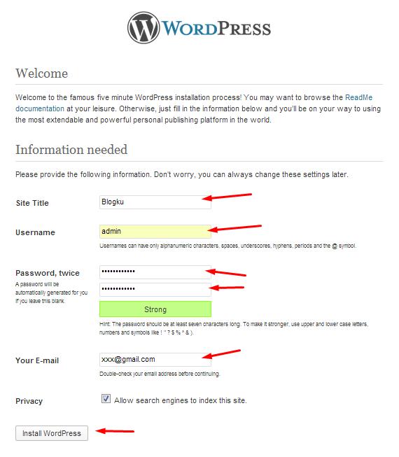 Cara Install WordPress Di Localhost Menggunakan XAMPP - Webhostmu
